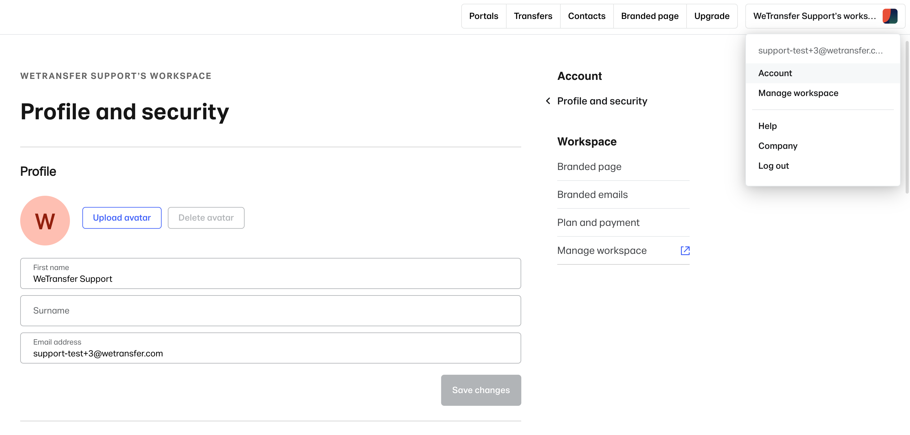 How do I set an avatar for my WeTransfer profile? – WeTransfer Support