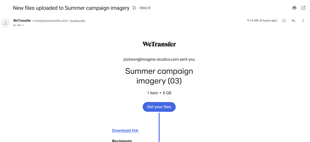 Request files – WeTransfer Support