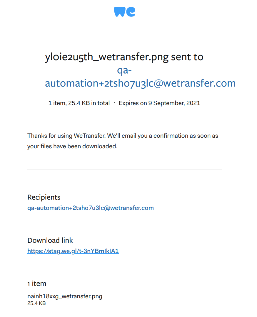 What to do if the recipient did not receive the download email ...